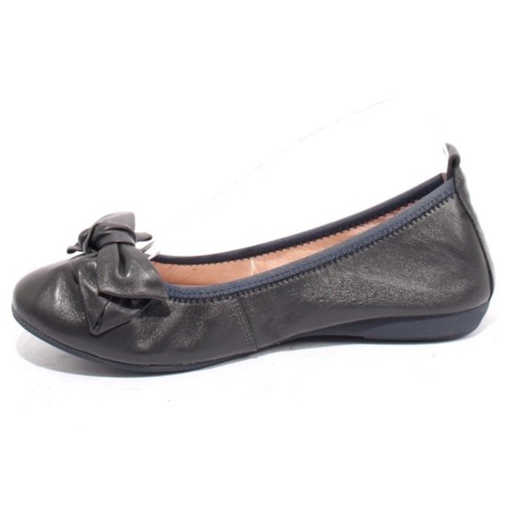 Gianni Renzi Couture | Shoes | Italian Navy Leather Bow Comfort Ballet ...